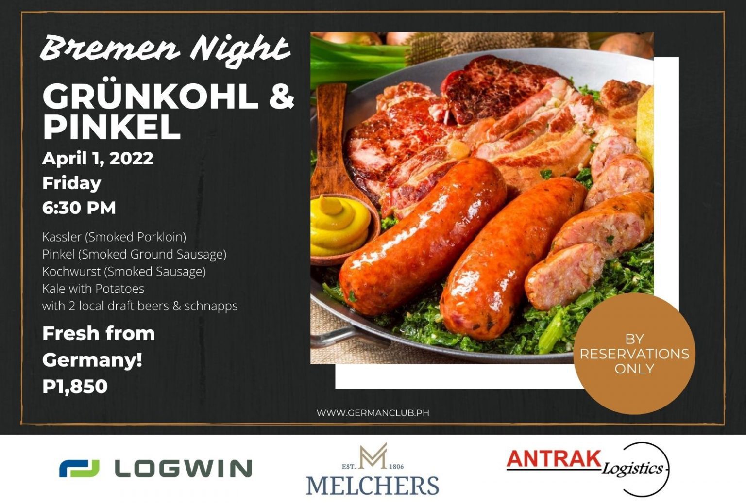 Bremen Night: Gruenkohl & Pinkel 2022 - German Club Manila